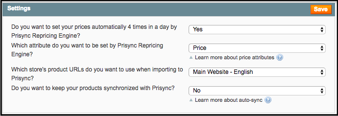 Magento – Prisync